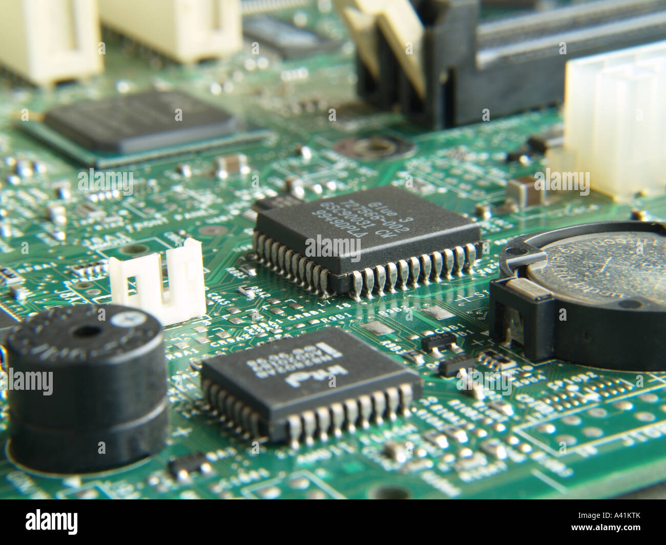Micro chip on PC board Stock Photo - Alamy