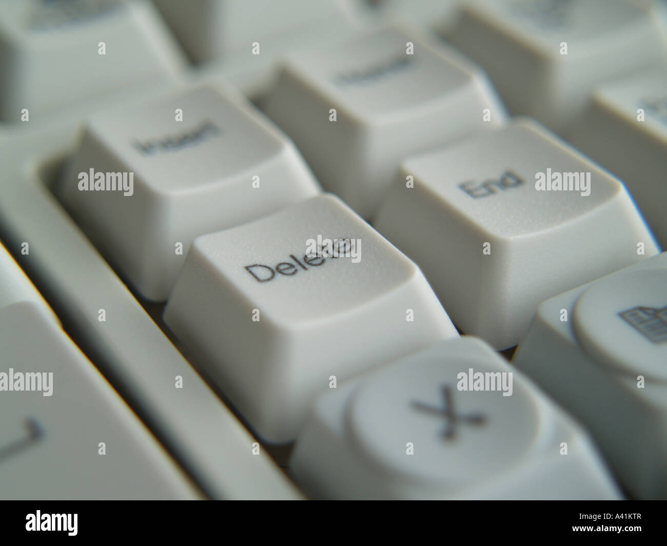 Keyboard delete key close up Stock Photo - Alamy