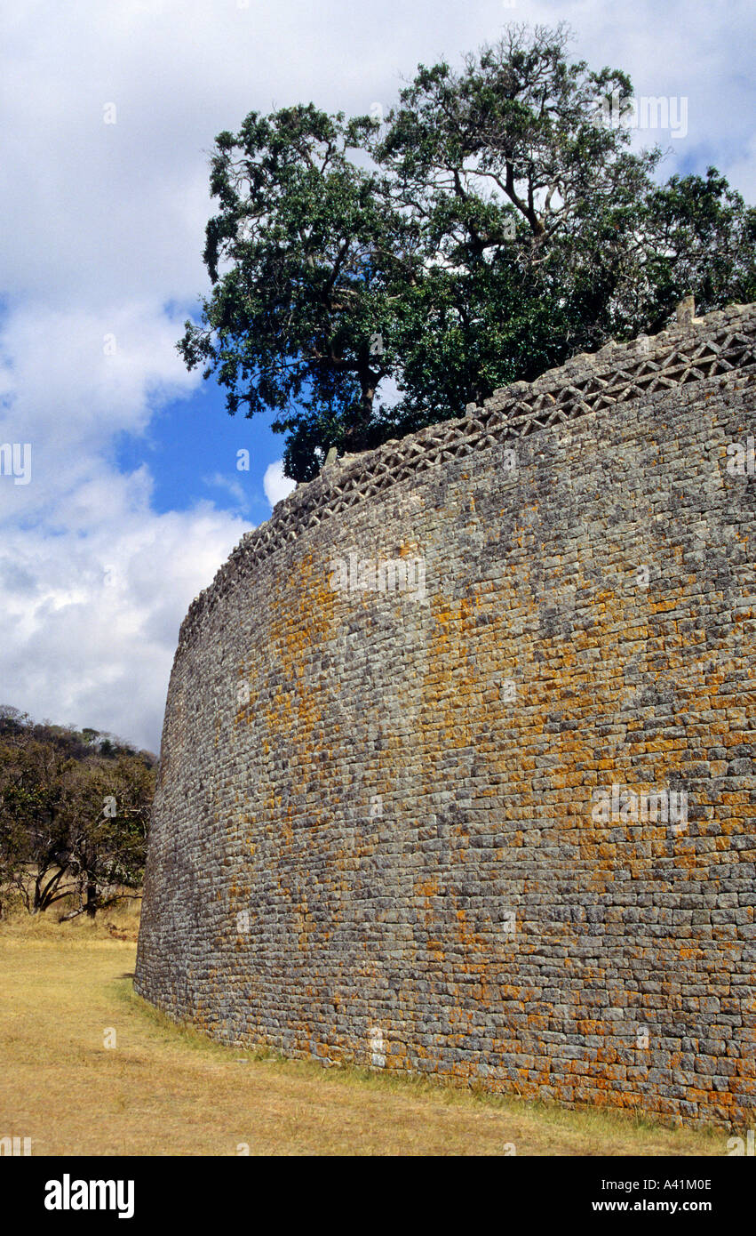 The outer wall of the Great Enclosure Great Zimbabwe Zimbabwe Africa ...