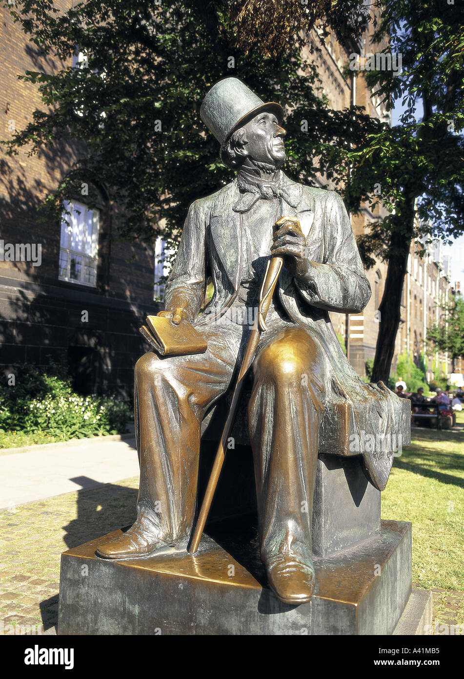 Statue of Hans Christian Andersen in Copenhagen Denmark Stock Photo - Alamy
