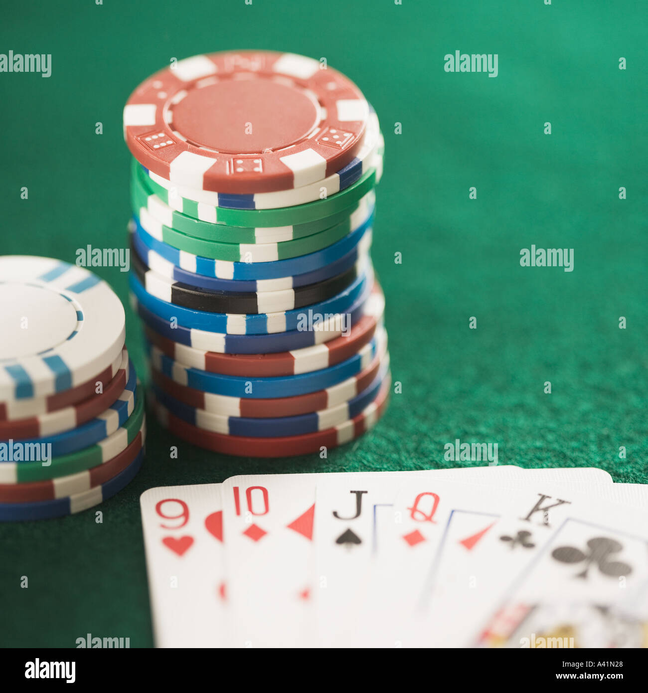 Still life of a poker game Stock Photo - Alamy