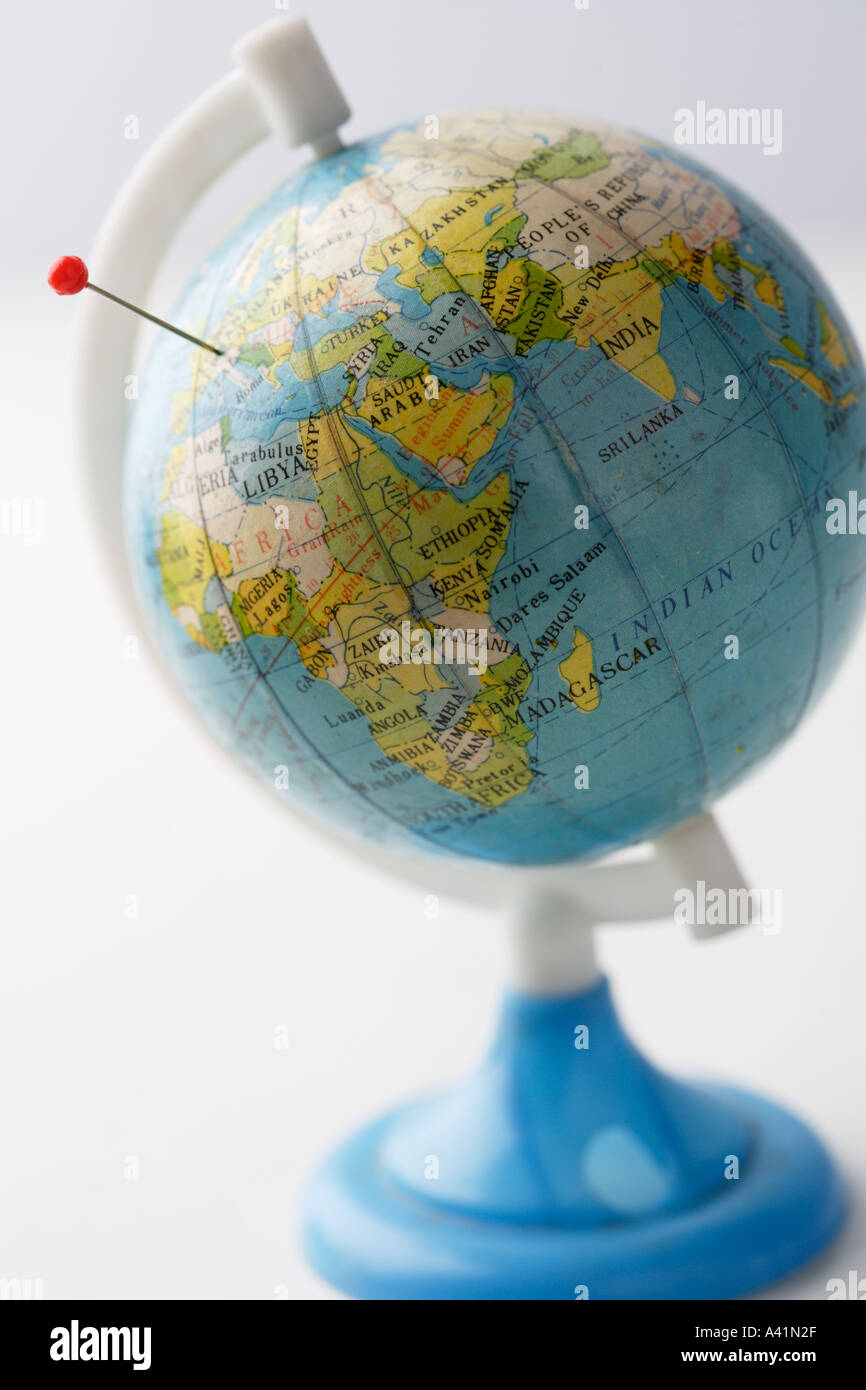 Still life of a globe Stock Photo - Alamy