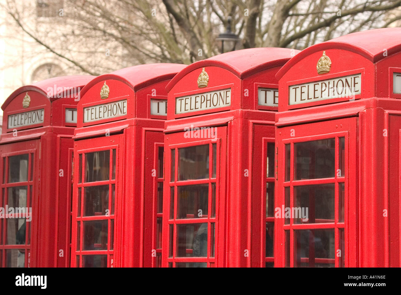 London red telephone boxes Stock Photo - Alamy