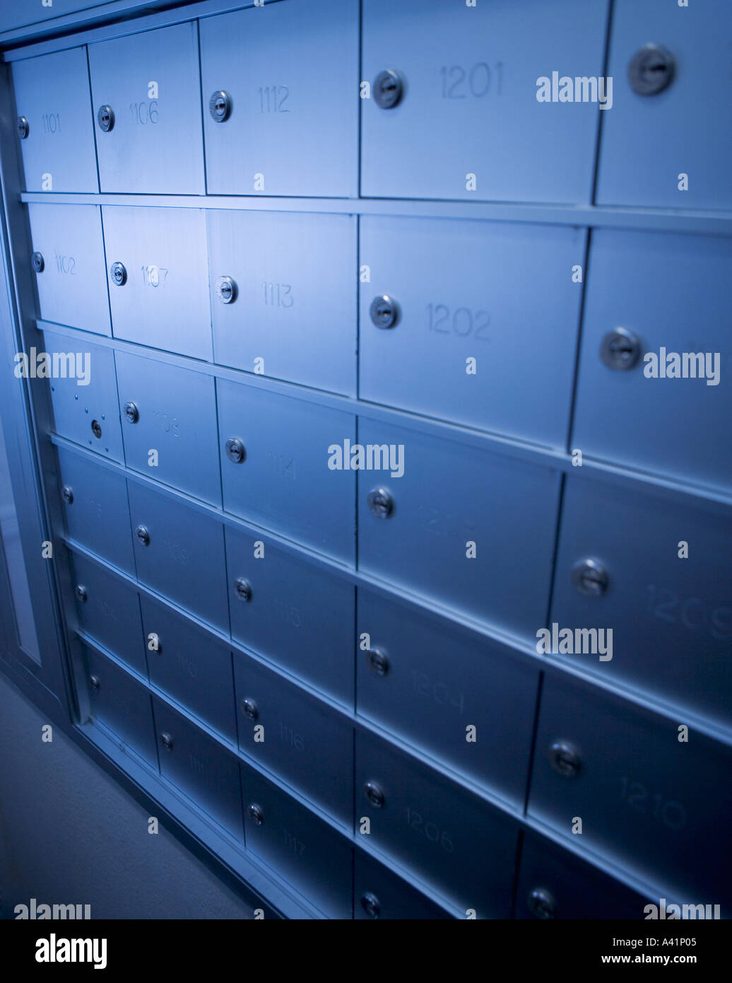 Wall of mailboxes Stock Photo - Alamy