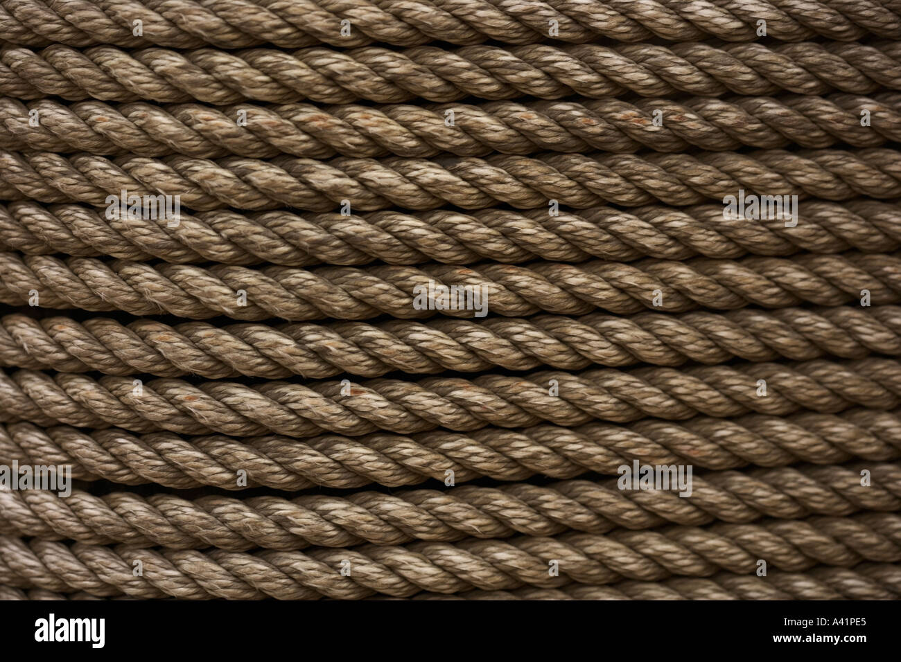 Brown rope close-up. His patterns are clear Stock Photo - Alamy