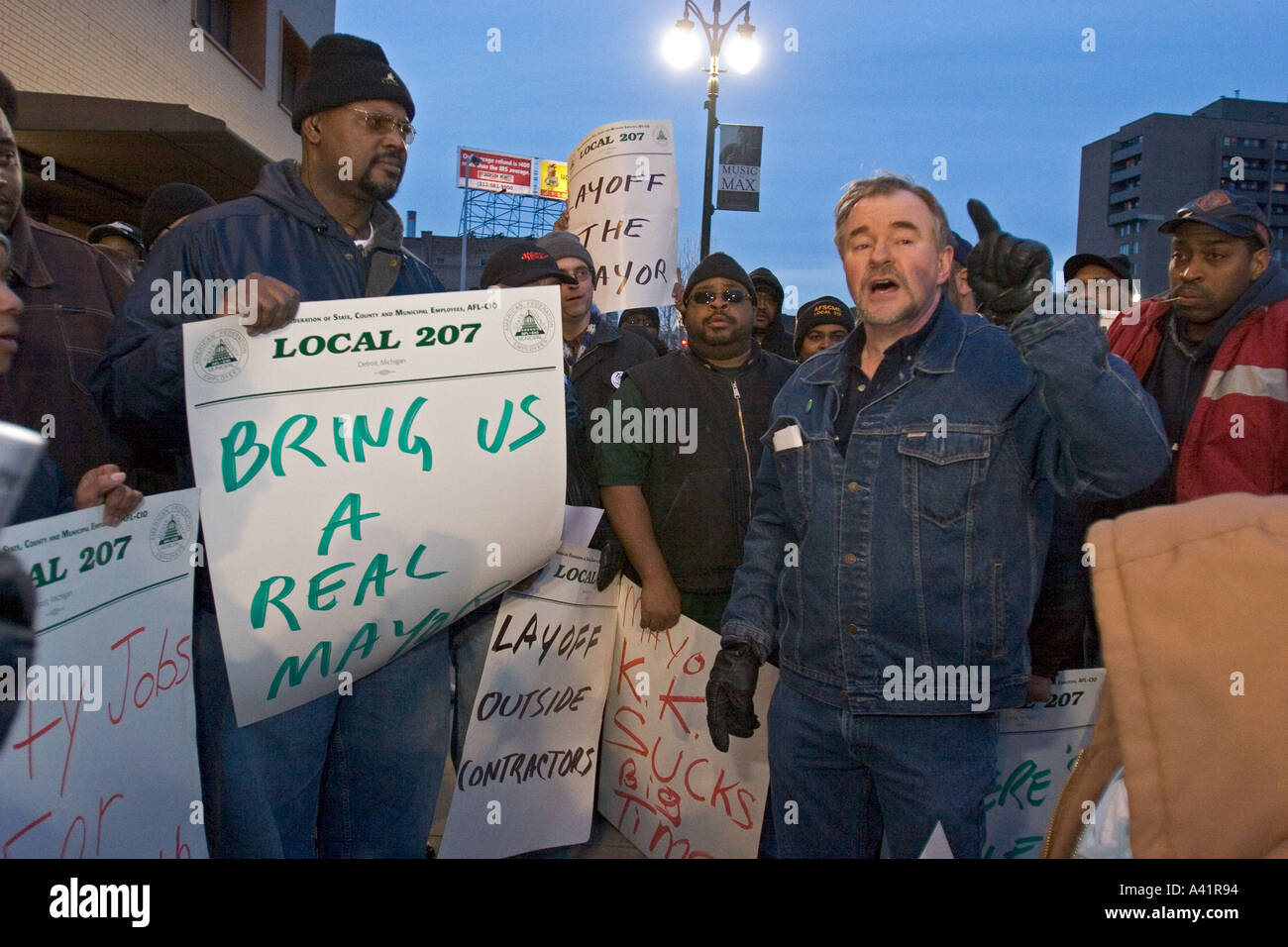 Layoff redundant protest picket hi-res stock photography and images - Alamy