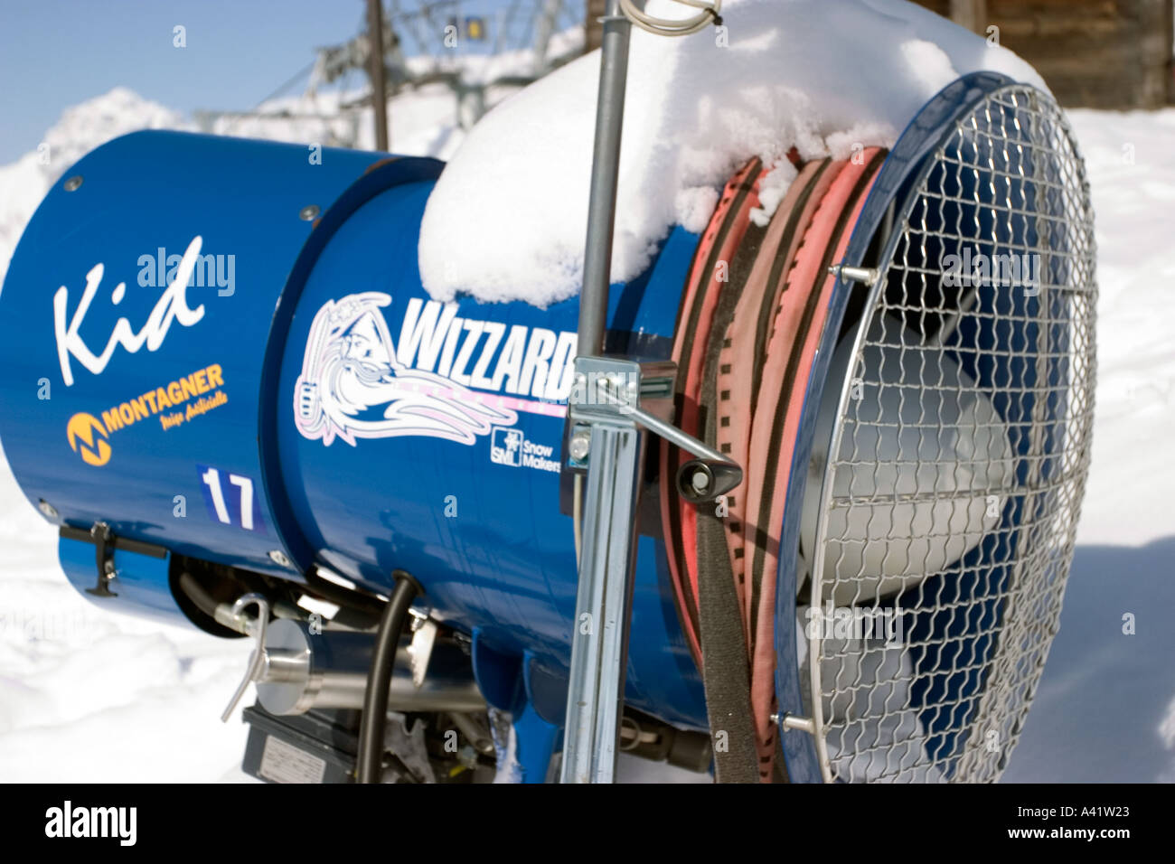 snow cannon ski Stock Photo - Alamy