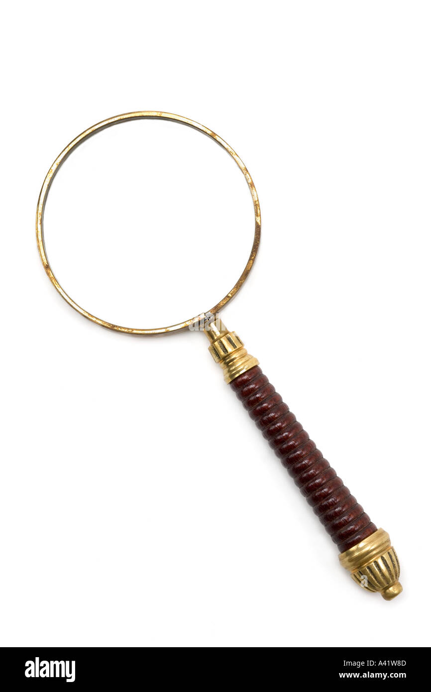 Magnifying glass on white Stock Photo - Alamy