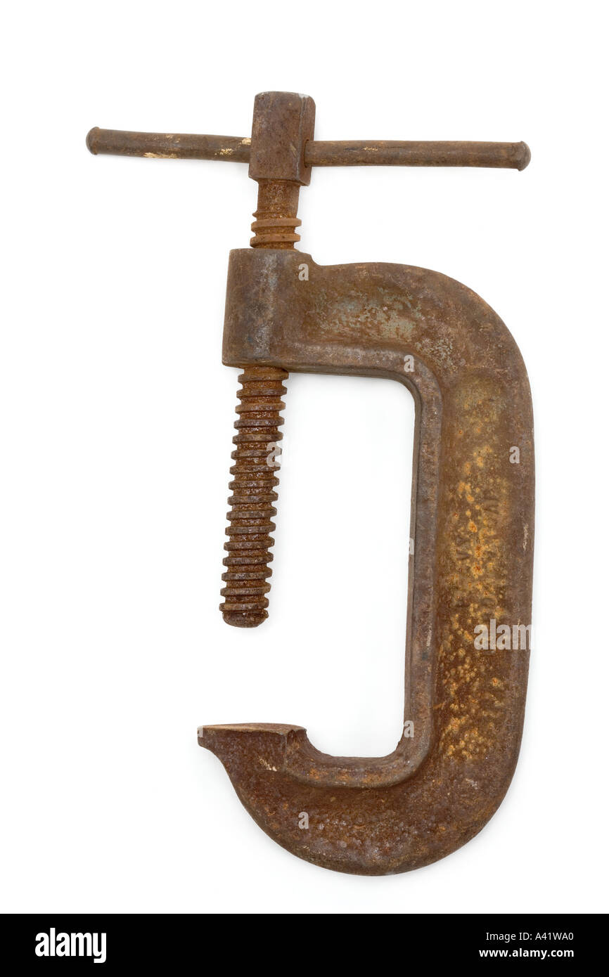 C Clamp on white Stock Photo - Alamy