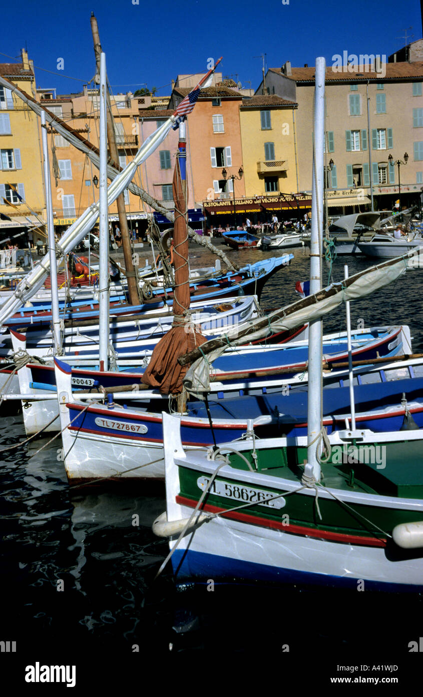 France Saint St Tropez Old Harbor Port French Riviera Stock Photo - Alamy