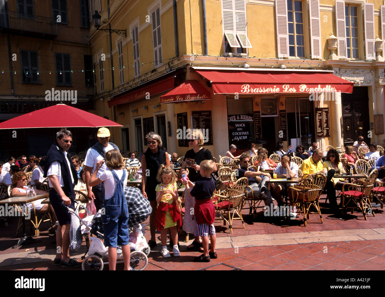 Nice French Riviera France restaurant bar pub city Stock Photo - Alamy