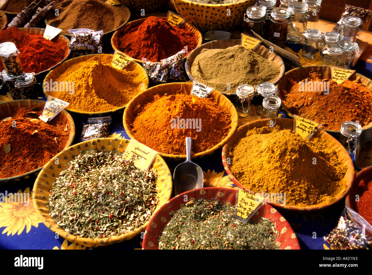 Nice French Riviera France season spice seasons Stock Photo - Alamy