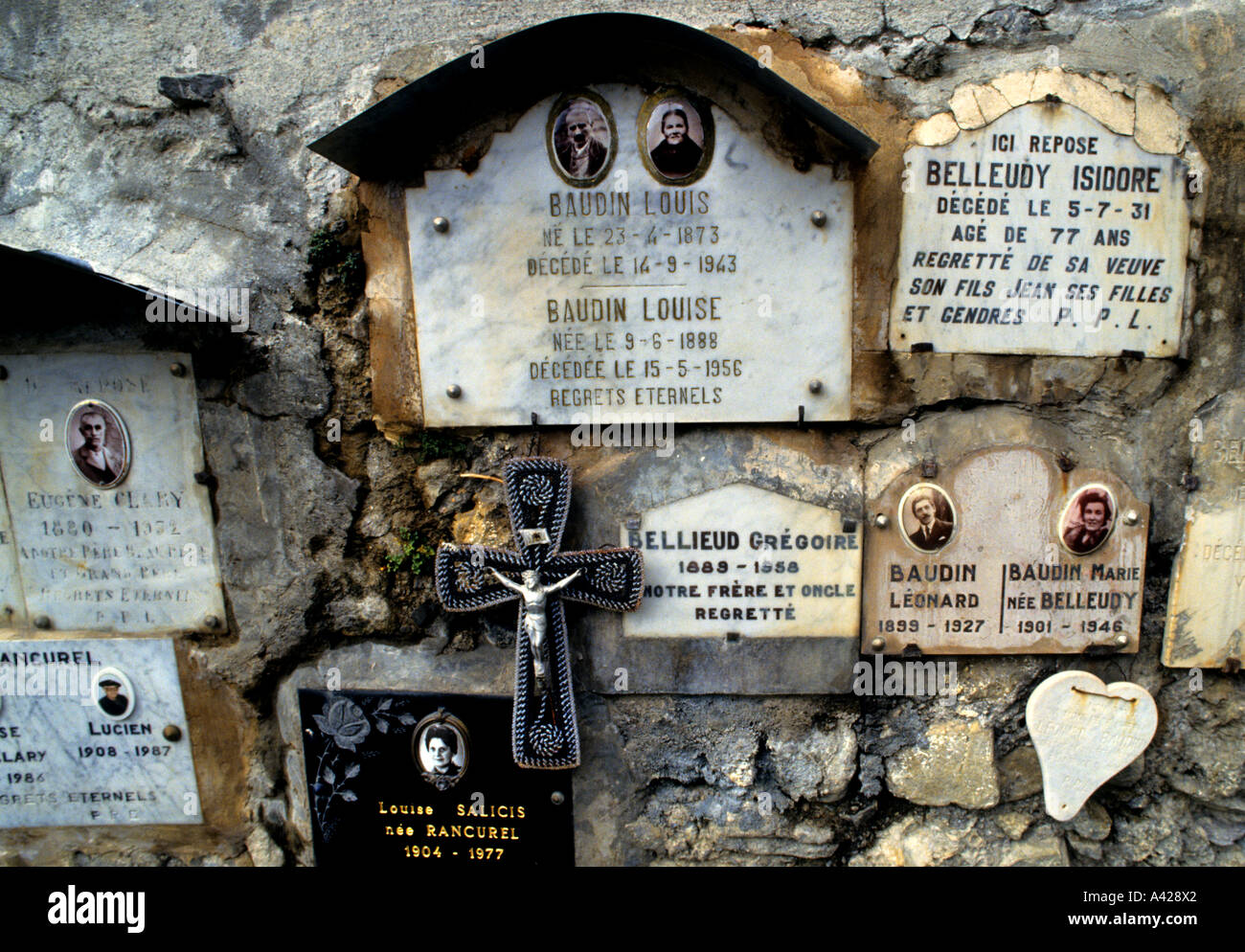 France Grave Death Funeral Tombstone Worship Stock Photo - Alamy