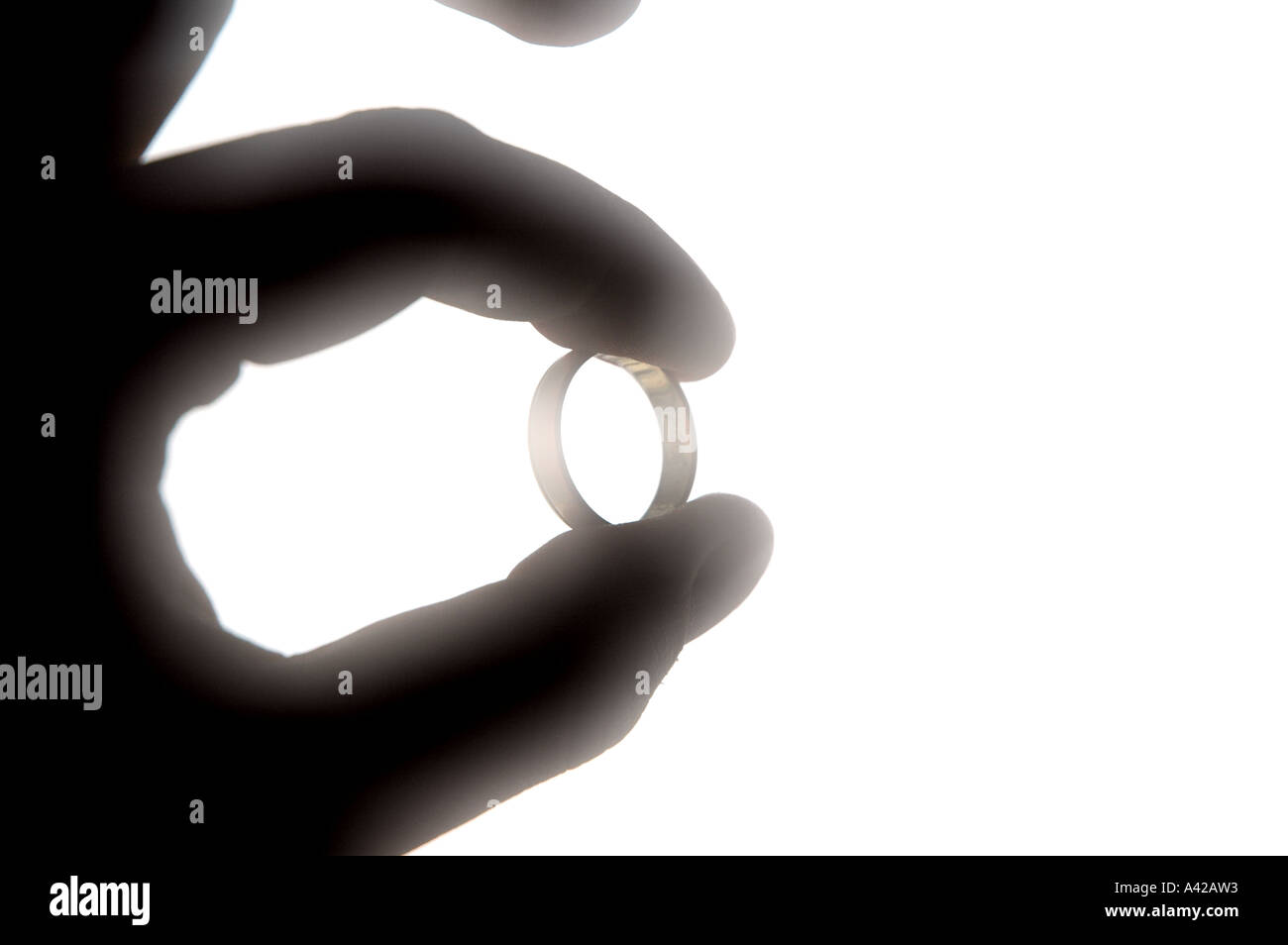 wedding ring in hand Stock Photo - Alamy