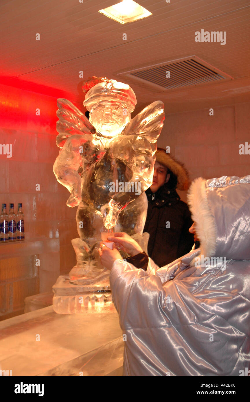 Ice bar in Warsaw Poland Stock Photo - Alamy