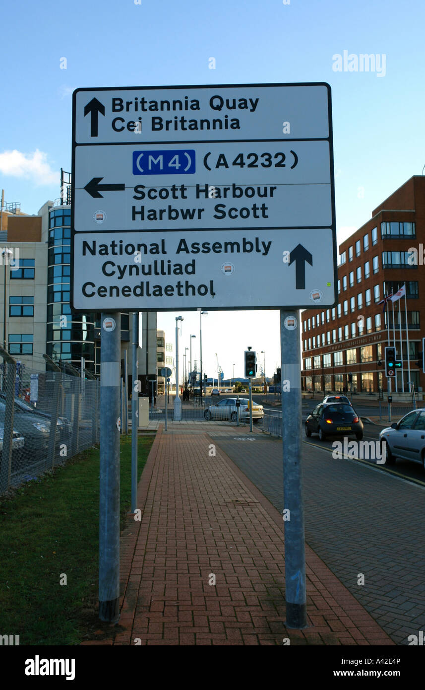 Cardiff harbour sign hi-res stock photography and images - Alamy