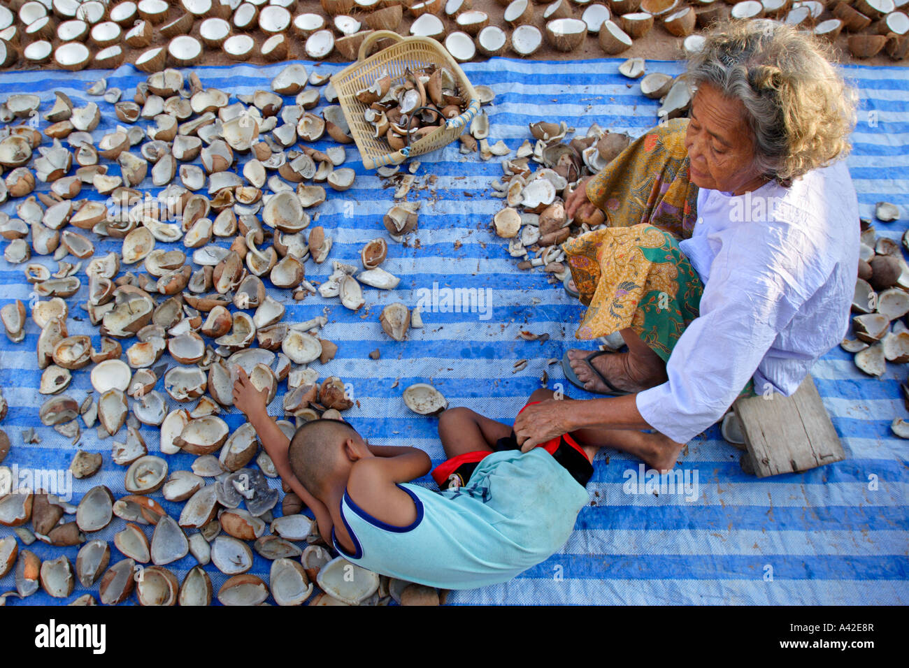 Drying copra hi-res stock photography and images - Alamy