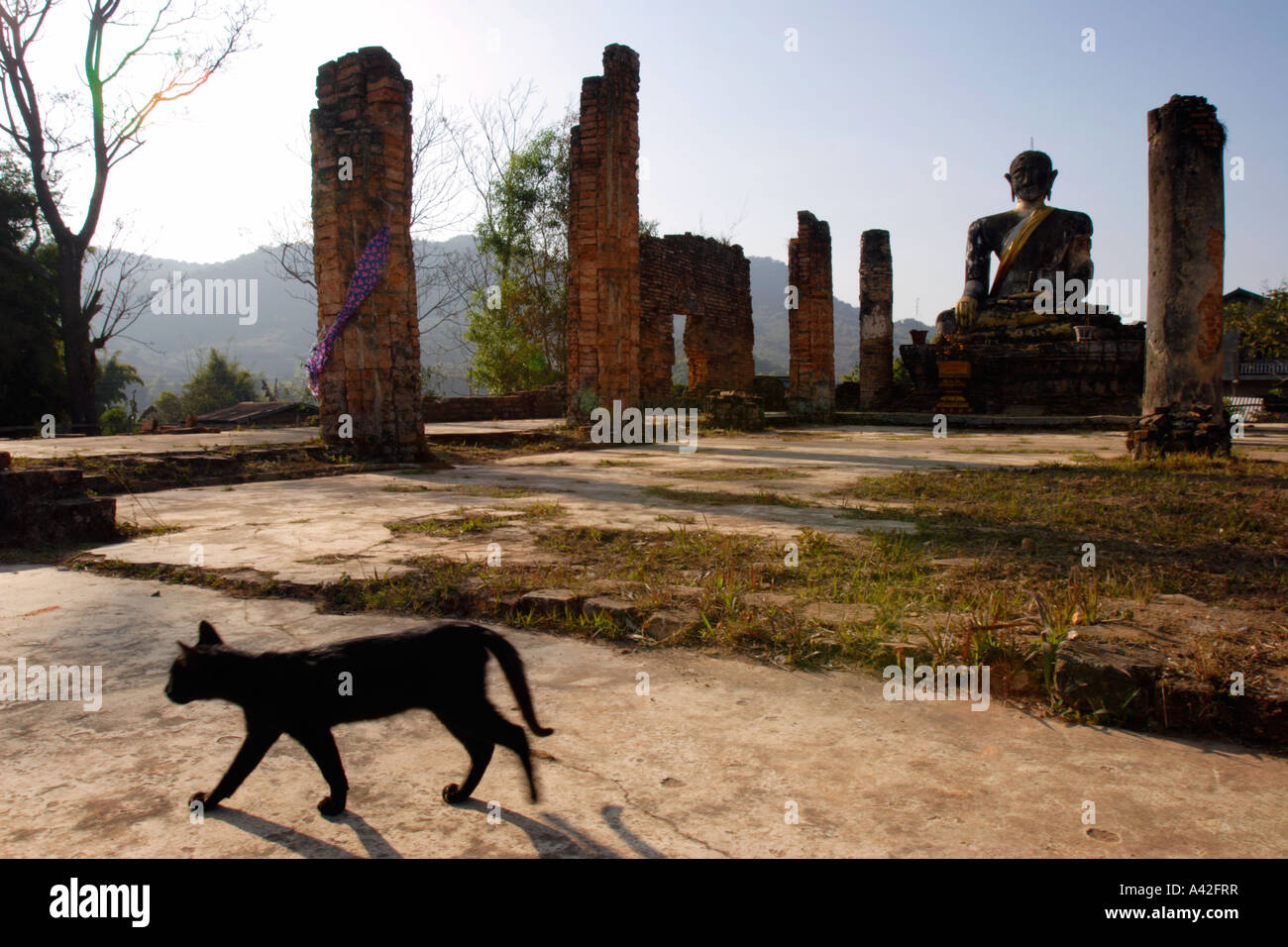 The old temple at Meuang Khoun, Xieng Khouang province, Laos Stock ...