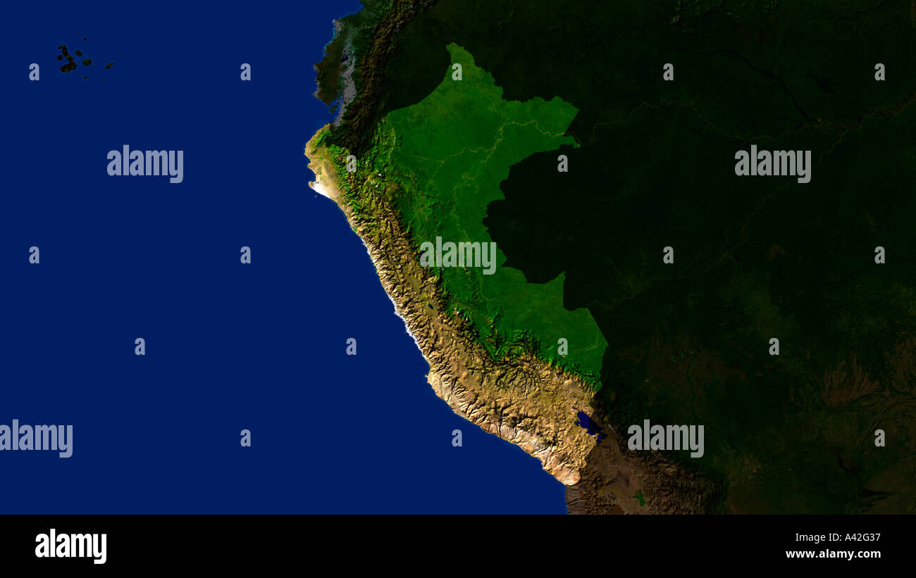 Peru satellite image hi-res stock photography and images - Alamy