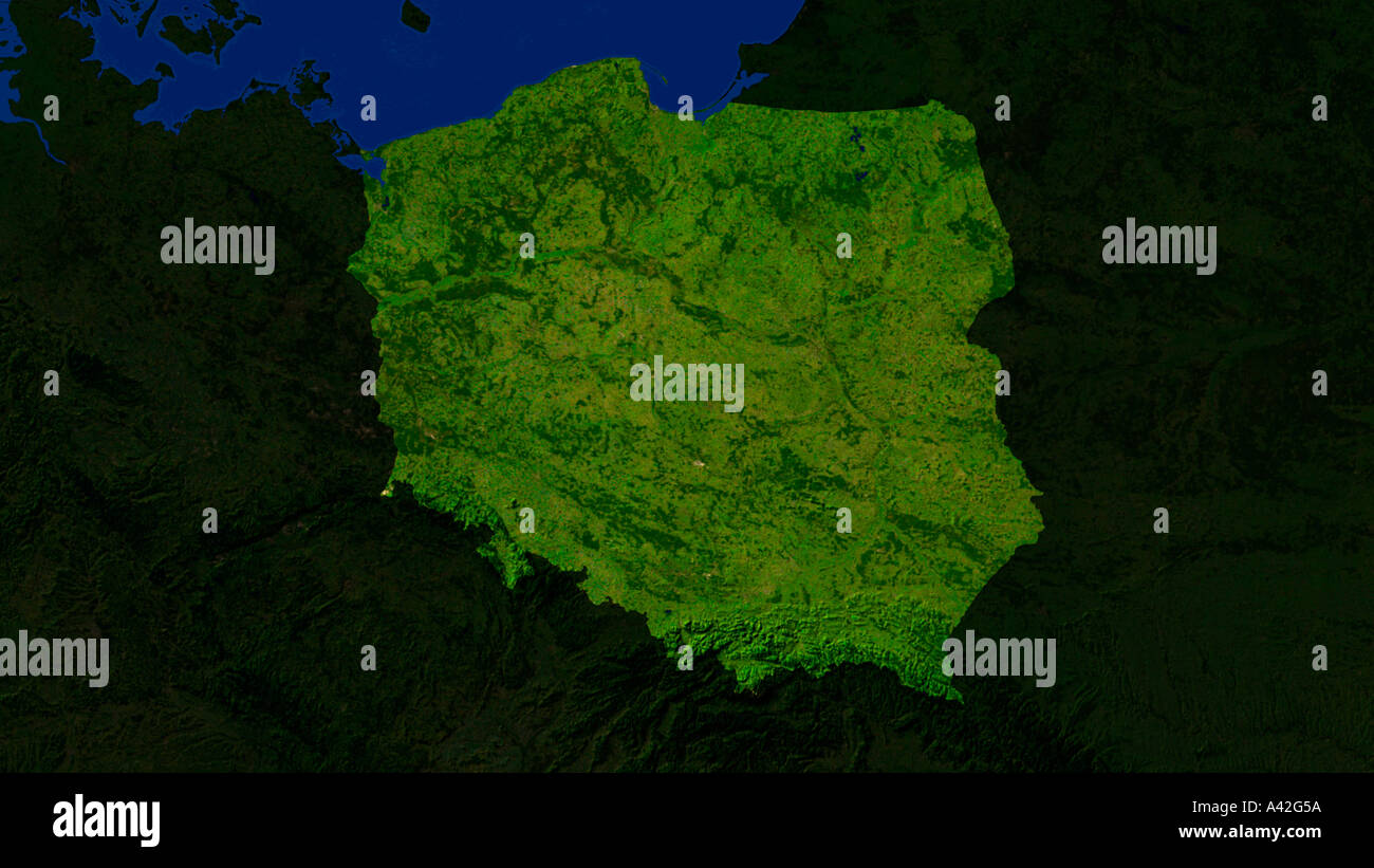 Map satellite geography poland hi-res stock photography and images - Alamy