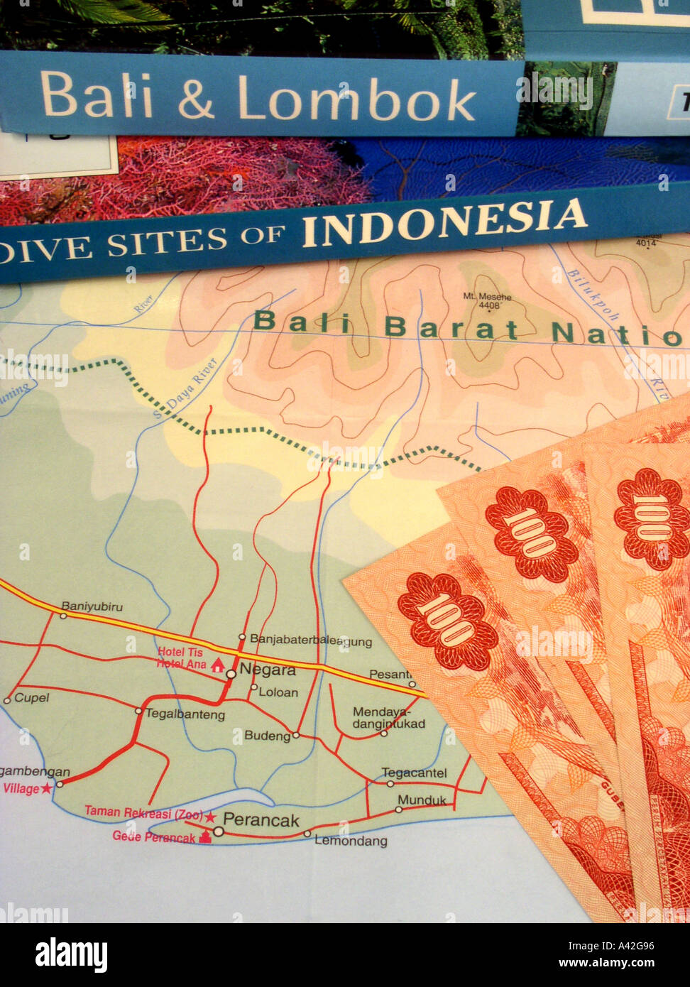 Map Denpasar Bali Lombok Indonesia Guidebook Rough Guide Bali Lombok ...