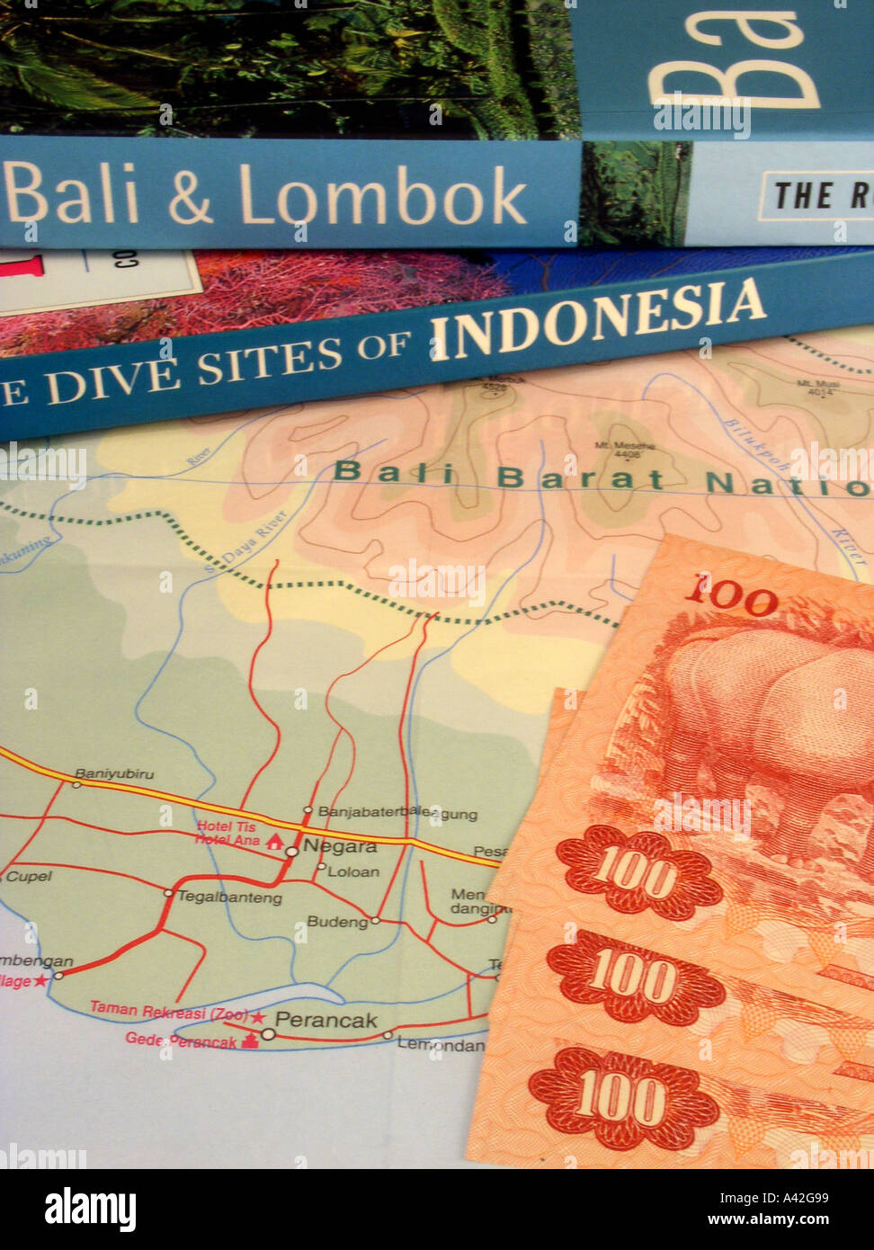 Map Denpasar Bali Lombok Indonesia Guidebook Rough Guide Bali Lombok ...