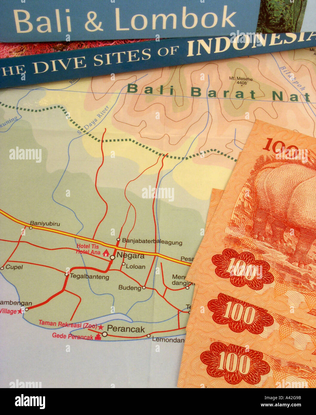 Map Denpasar Bali Lombok Indonesia Guidebook Rough Guide Bali Lombok ...