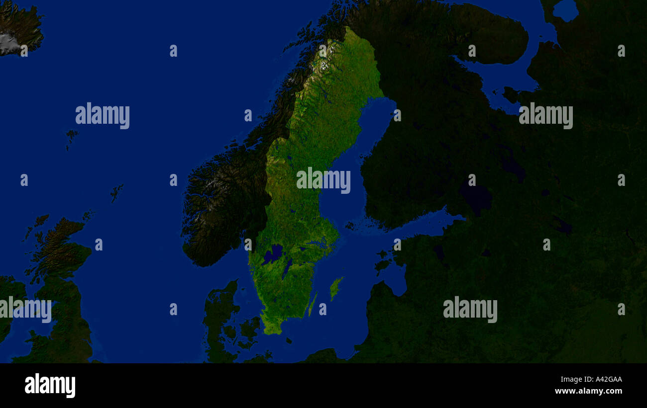 Map satellite geography sweden hi-res stock photography and images - Alamy