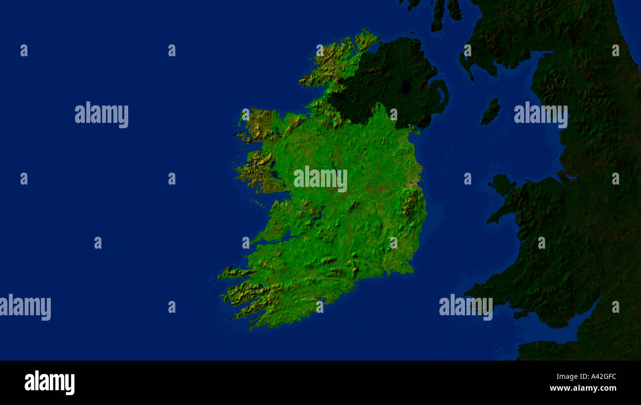 Ireland aerial map hi-res stock photography and images - Alamy