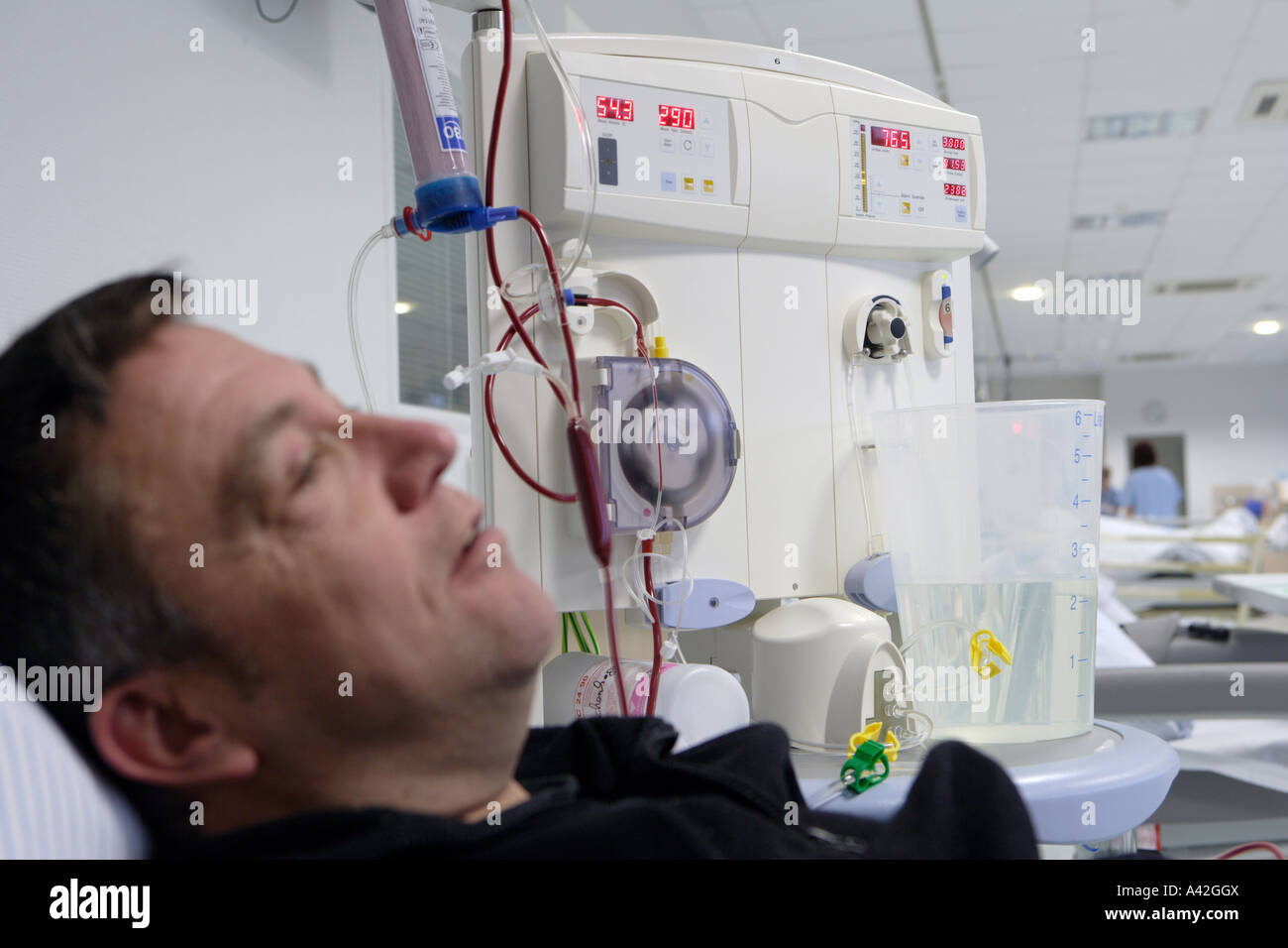 Patients during dialysis hi-res stock photography and images - Alamy