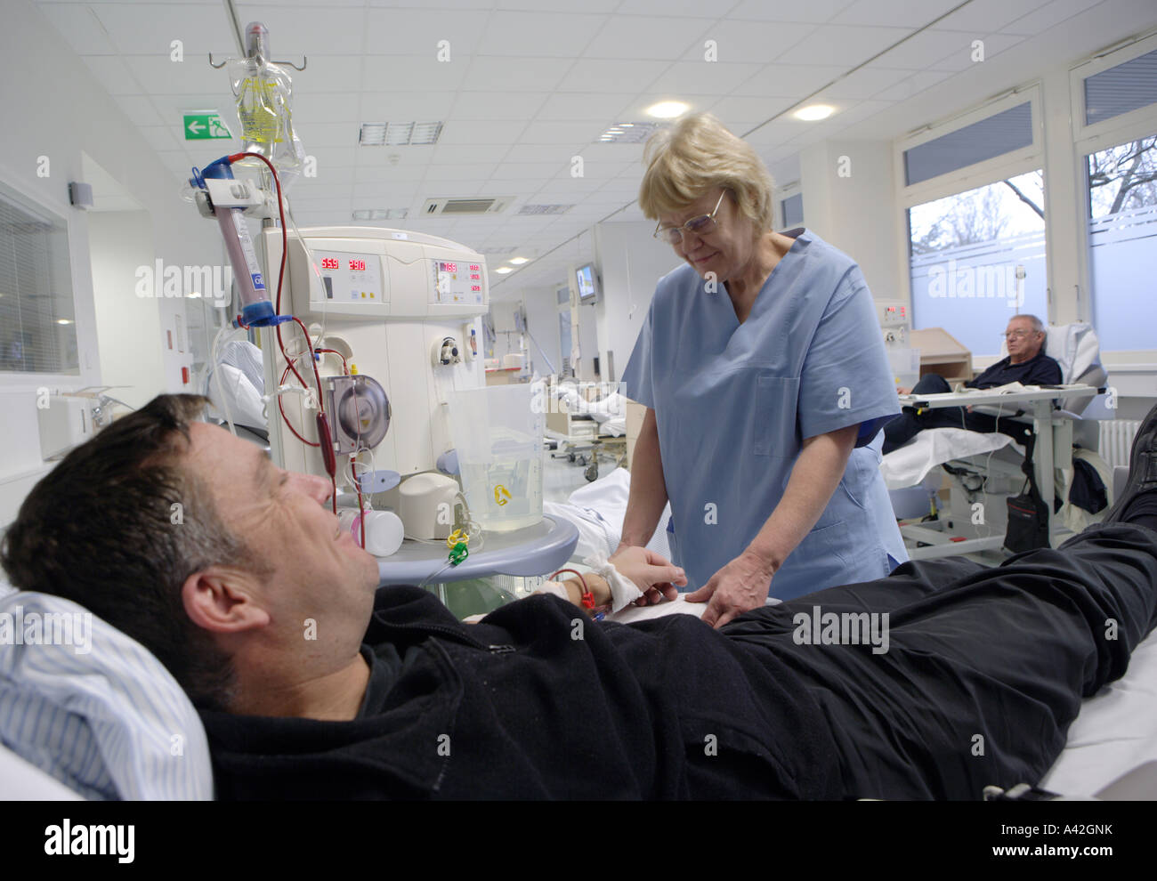 Patients during dialysis hi-res stock photography and images - Alamy