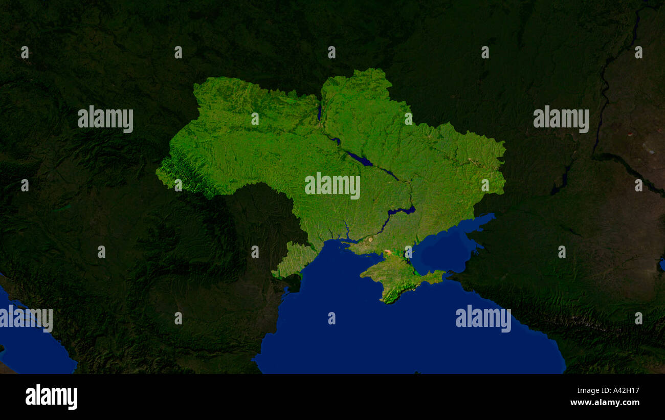 Ukraine map satellite geography hi-res stock photography and images - Alamy