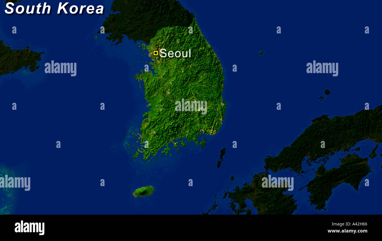 Seoul map hi-res stock photography and images - Alamy