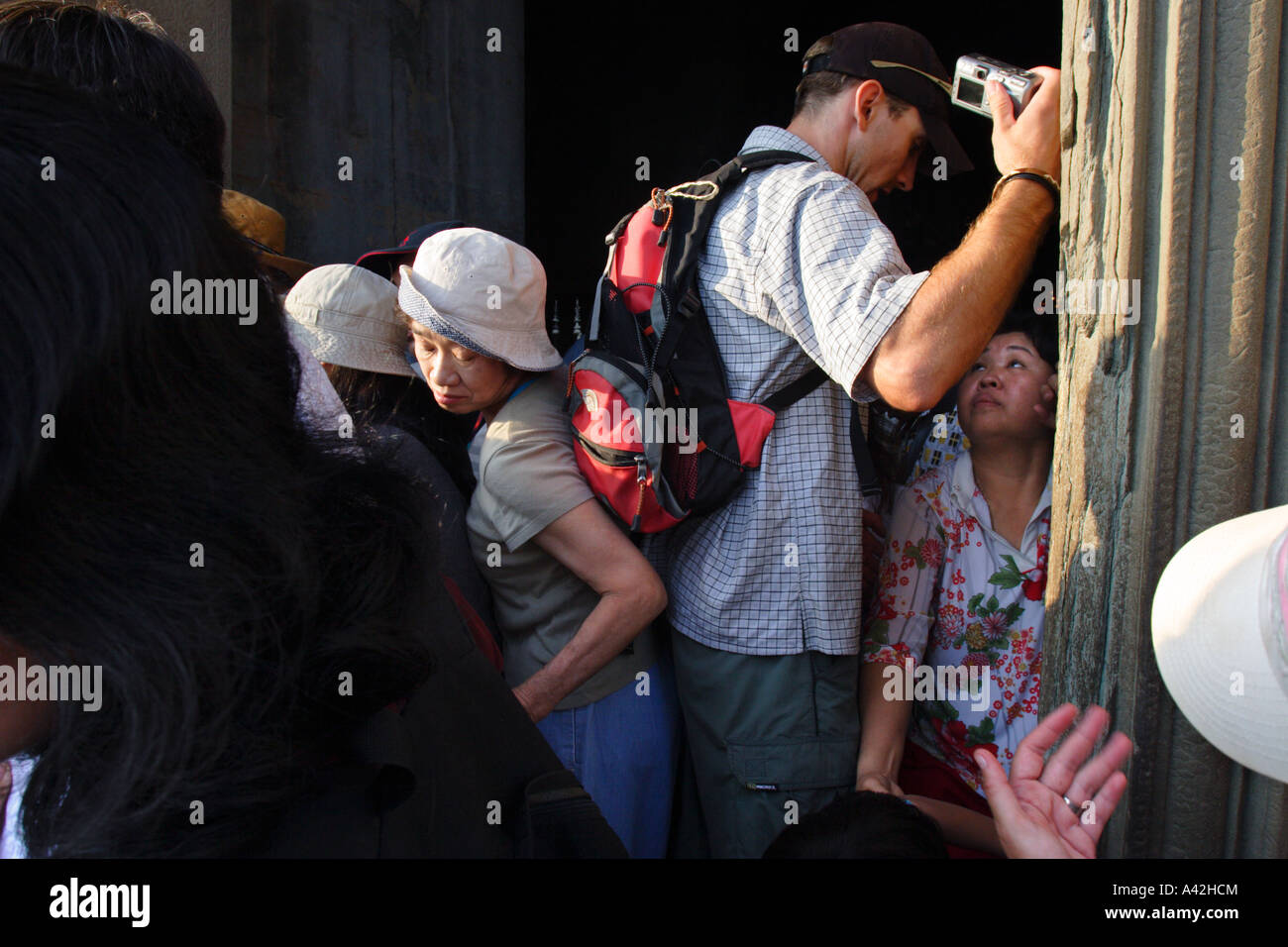 Crowds at Angkor Wat, Cambodia Stock Photo - Alamy