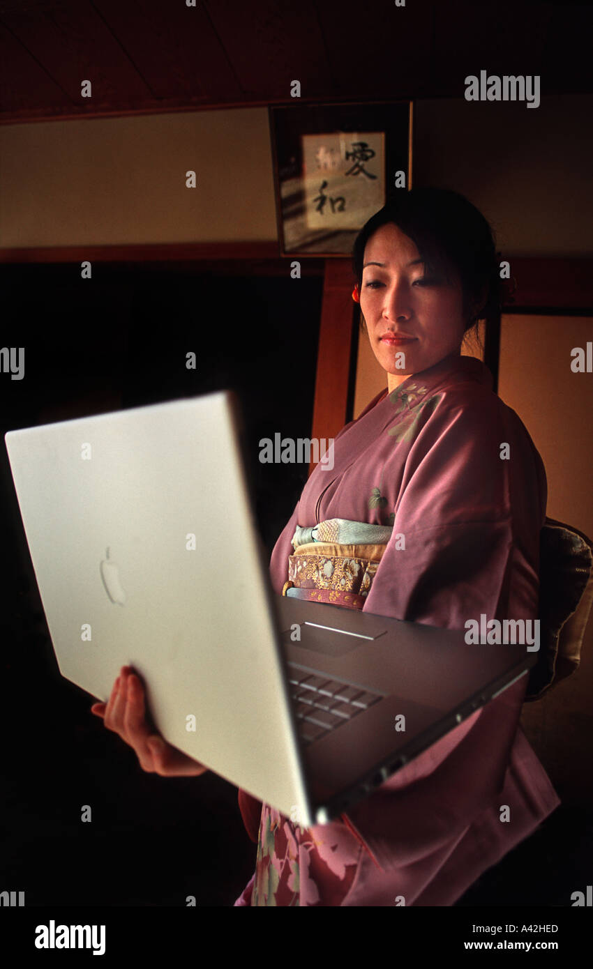 Japanese dress laptop hi-res stock photography and images - Alamy