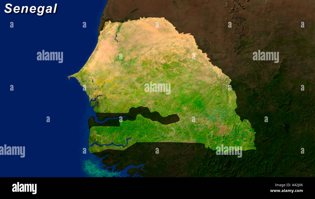 Maps of senegal hi-res stock photography and images - Alamy