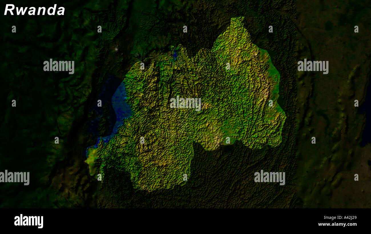 Rwanda map satellite geography hi-res stock photography and images - Alamy