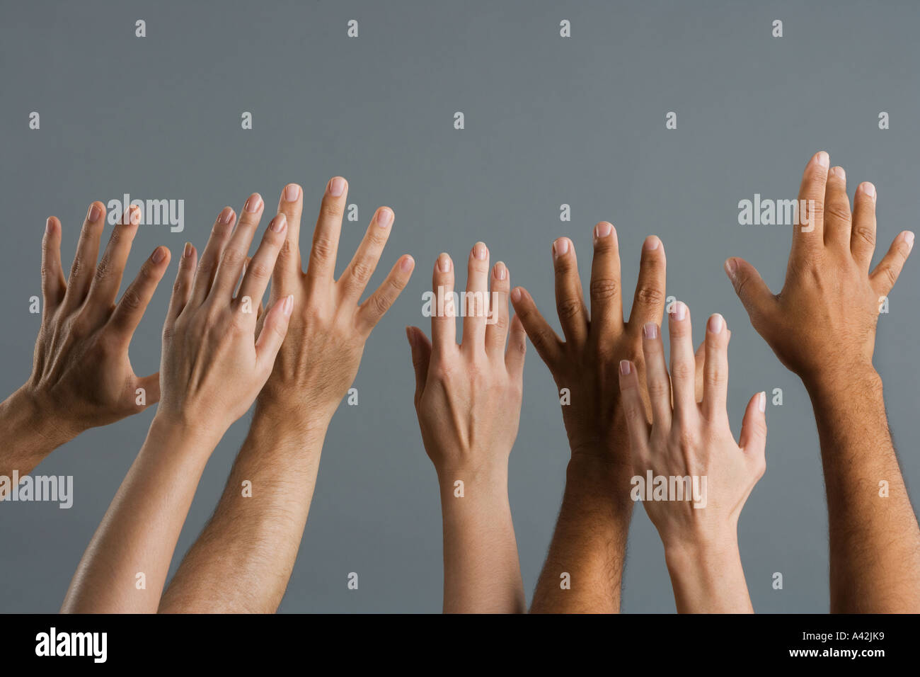 Silhouette people reaching out arms hi-res stock photography and images ...