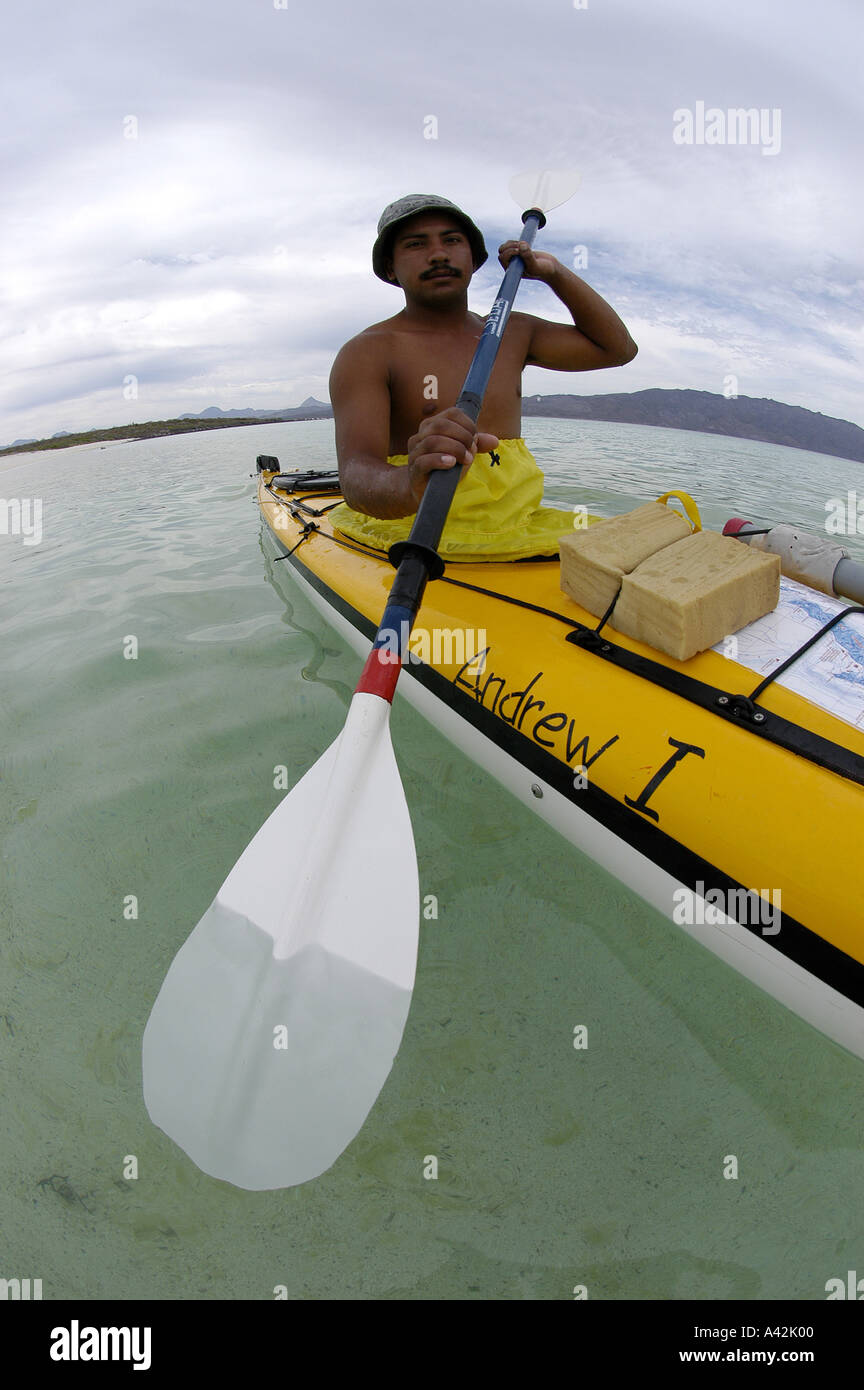 man sea kayaking in Coronado Island model released Sea of Cortez Gulf ...