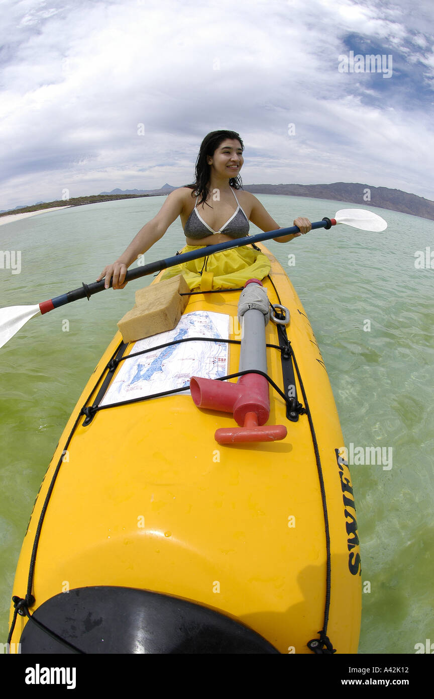 latin woman sea kayaking in Coronado Island model released Sea of ...