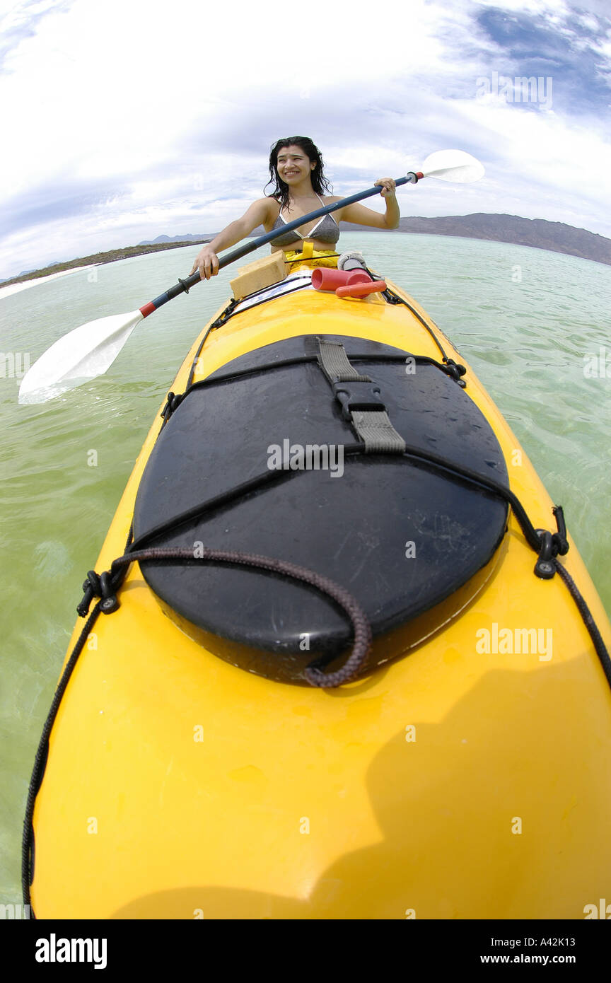 latin woman sea kayaking in Coronado Island model released Sea of ...