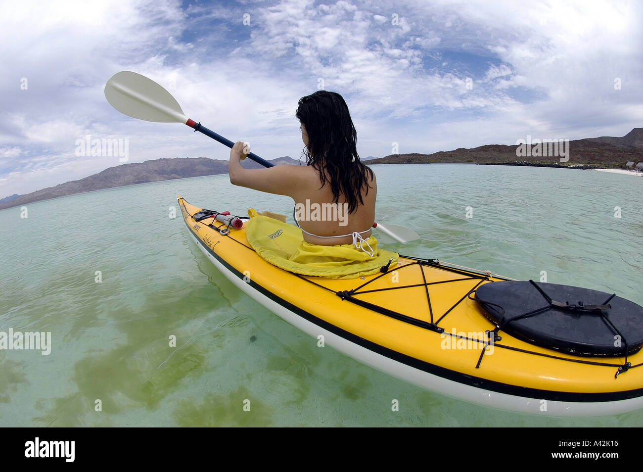latin woman sea kayaking in Coronado Island model released Sea of ...
