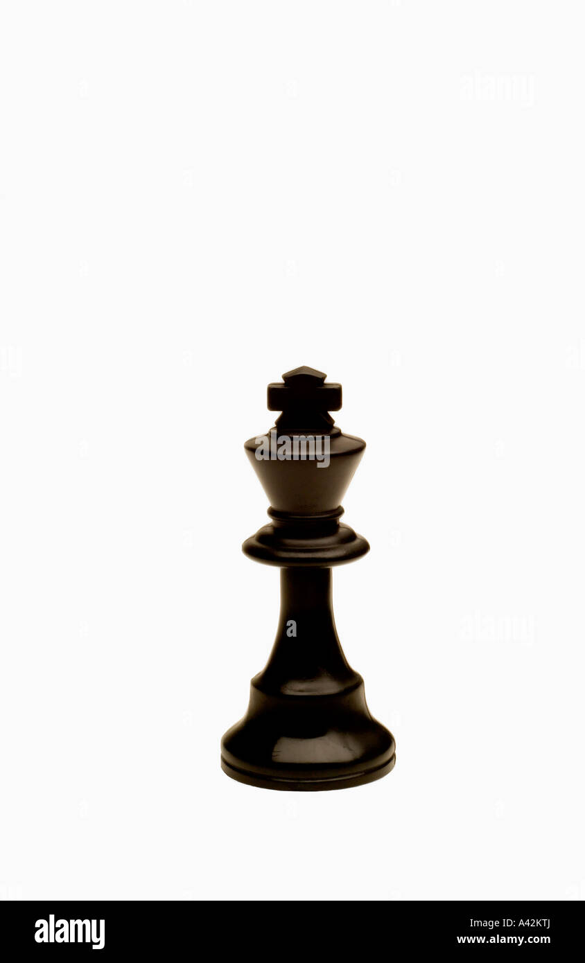 Black King Chess Piece Isolated Object Stock Photo - Alamy