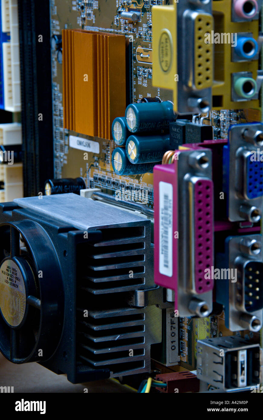 Computer motherboard close up Stock Photo - Alamy