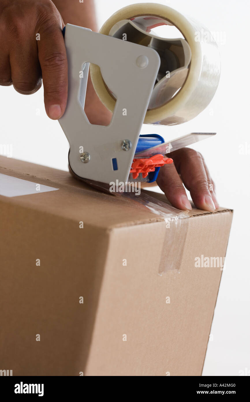 Close up hands taping hi-res stock photography and images - Alamy