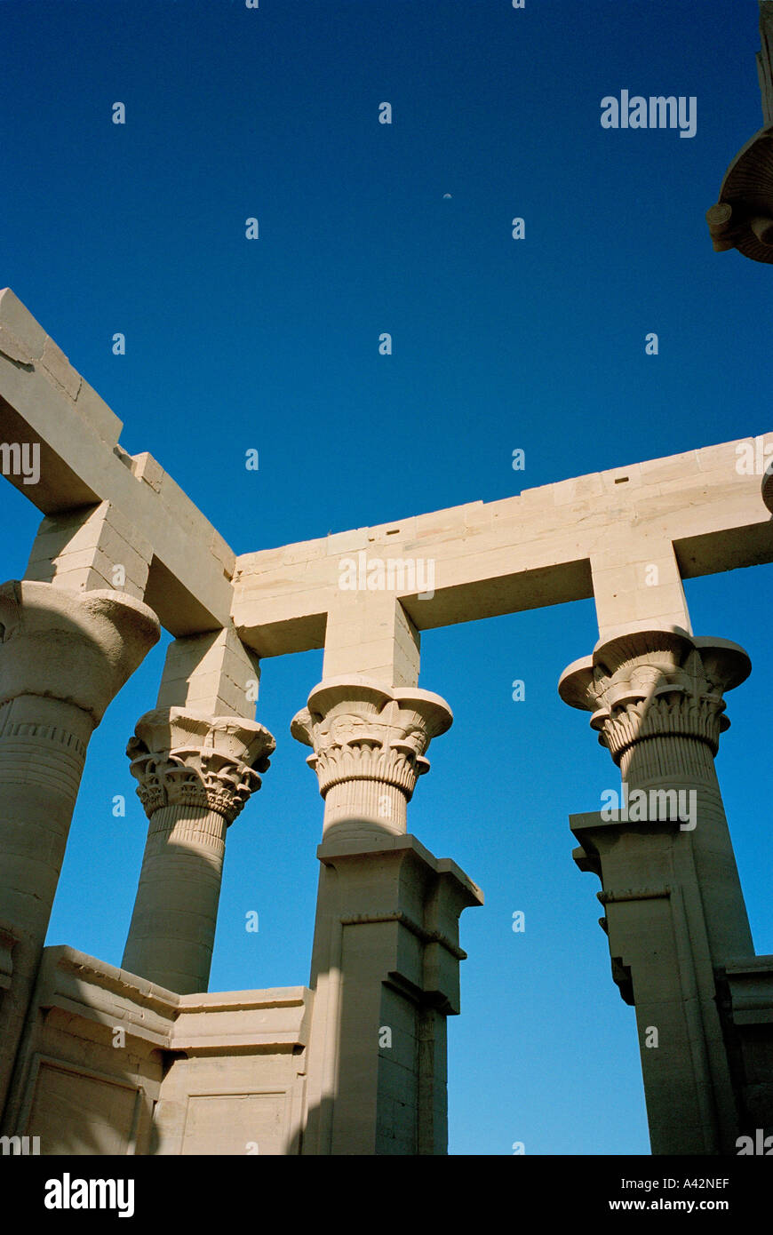 The Roman Kiosk of Trajan at the temple of Isis at Philae on Lake ...