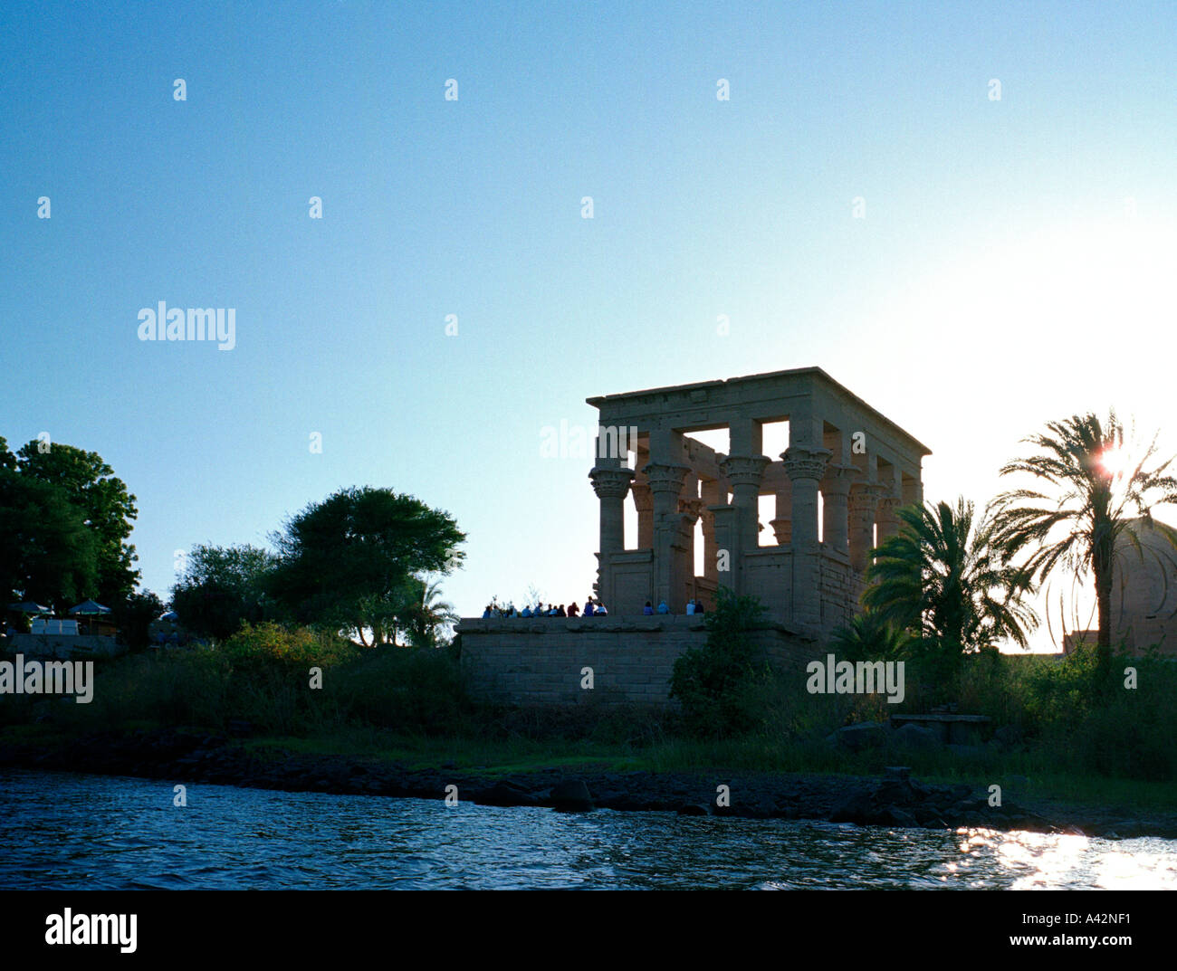 The Roman Kiosk of Trajan at the temple of Isis at Philae on Lake ...