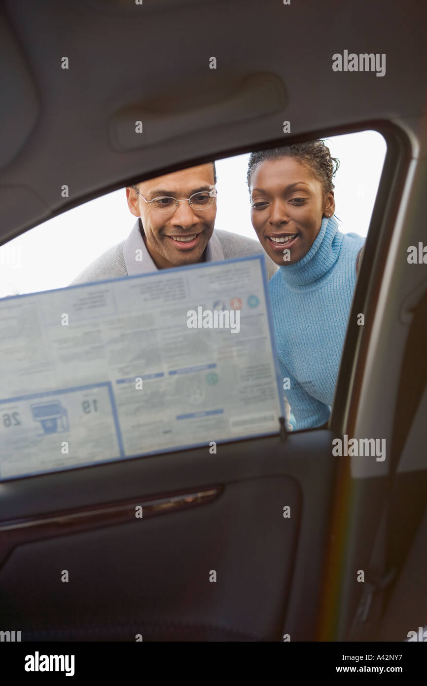 New car window sticker hi-res stock photography and images - Alamy