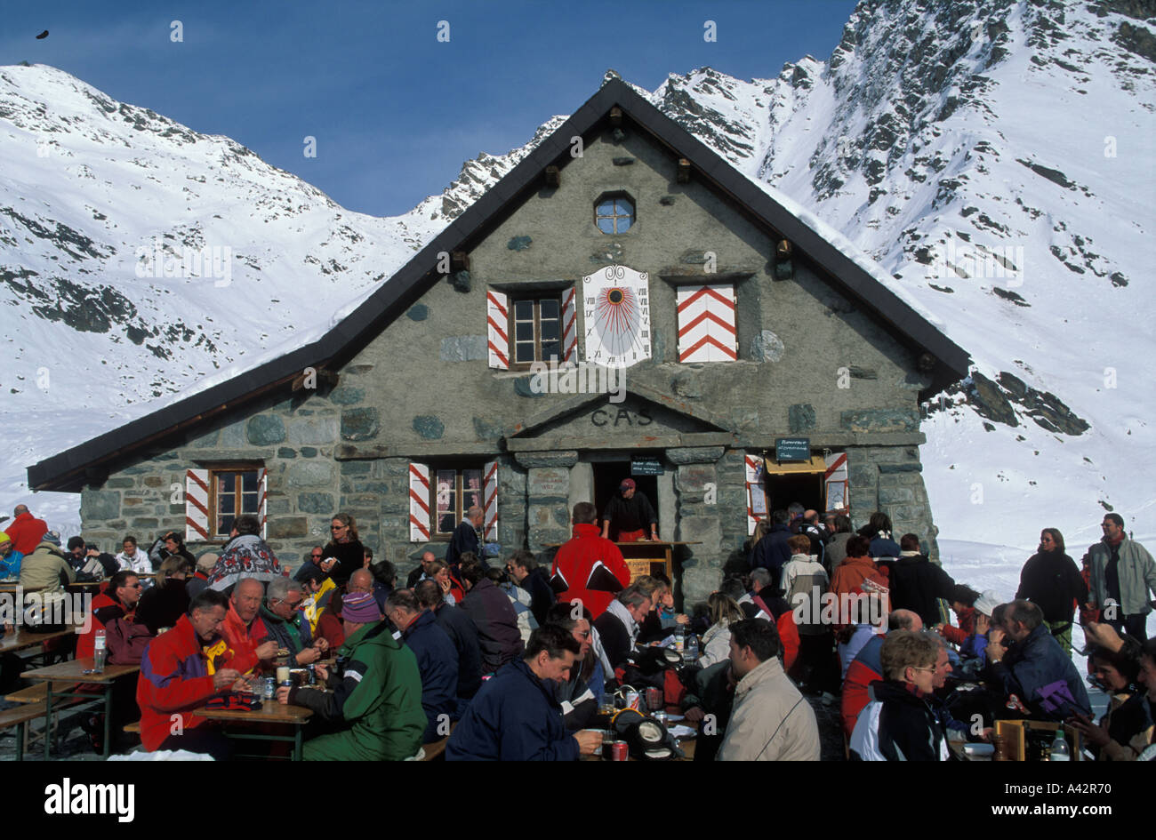 Verbier mountain restaurant hi-res stock photography and images - Alamy