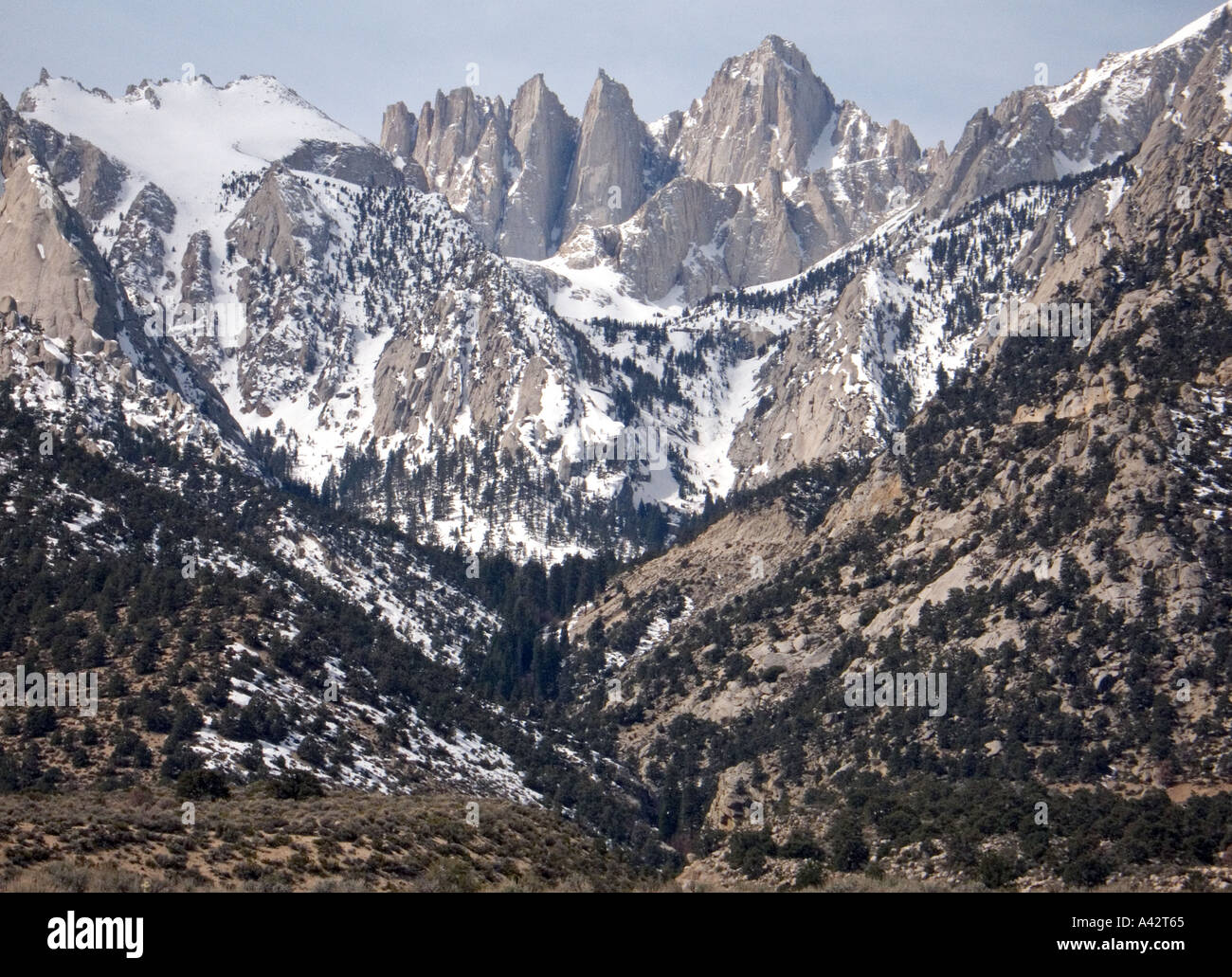 View of Mt Whitney from near Lone Pine California Stock Photo - Alamy